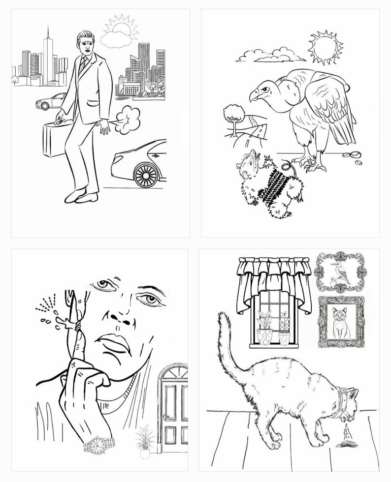 8 GROSS THINGS Funny Coloring Pages Printable PDF Colouring Activity ...