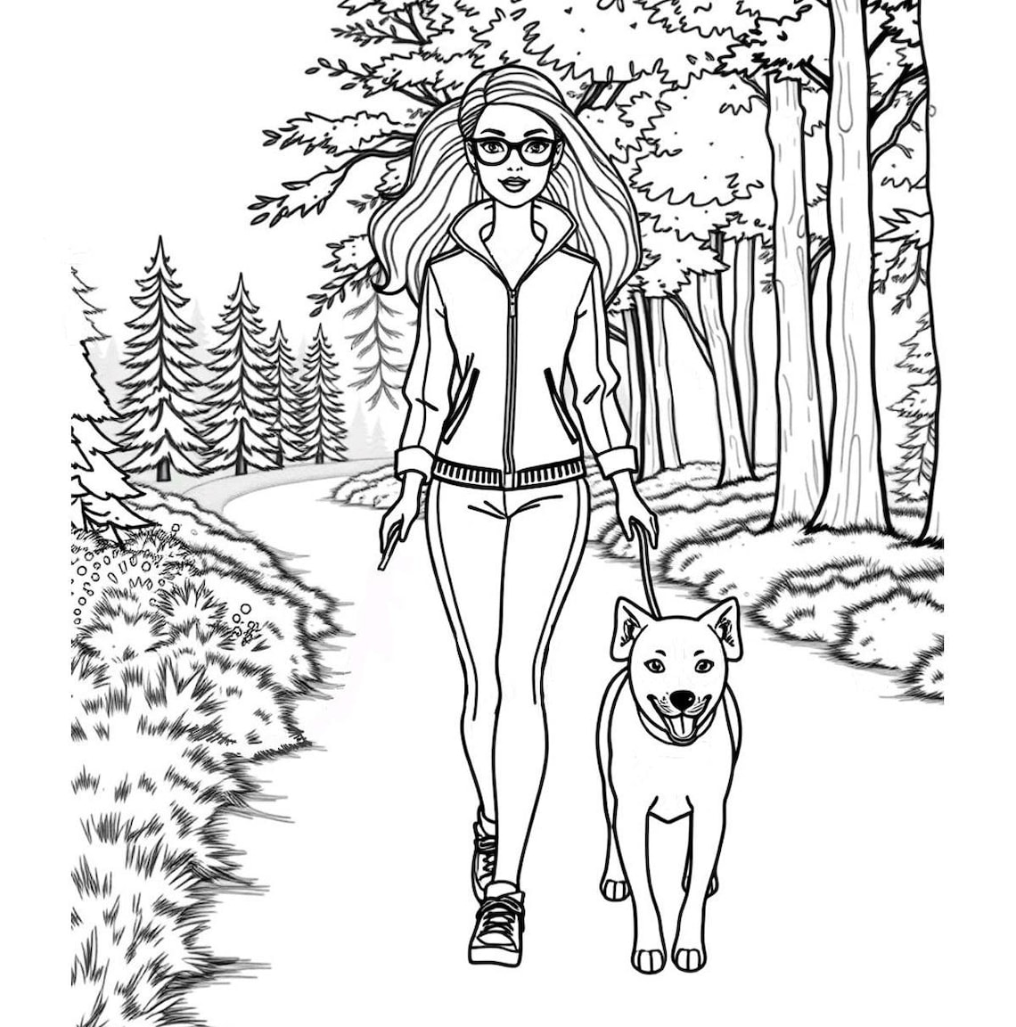 8 FASHION GIRLS Coloring Pages Printable Pdf Colouring Activity Sheets ...