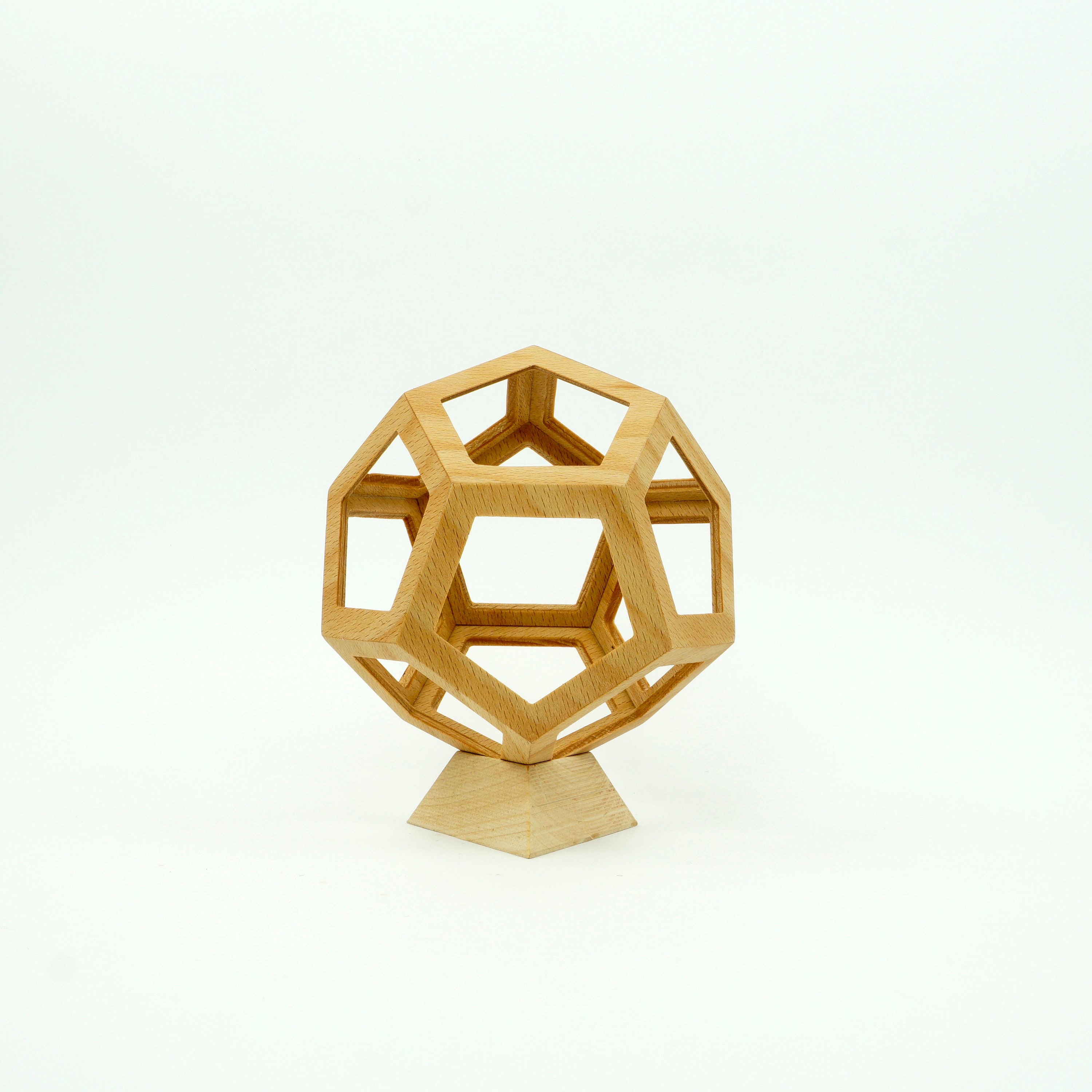 Dodecahedron Sacred Geometry With Stand , Wooden Dodecahedron ,golden ...
