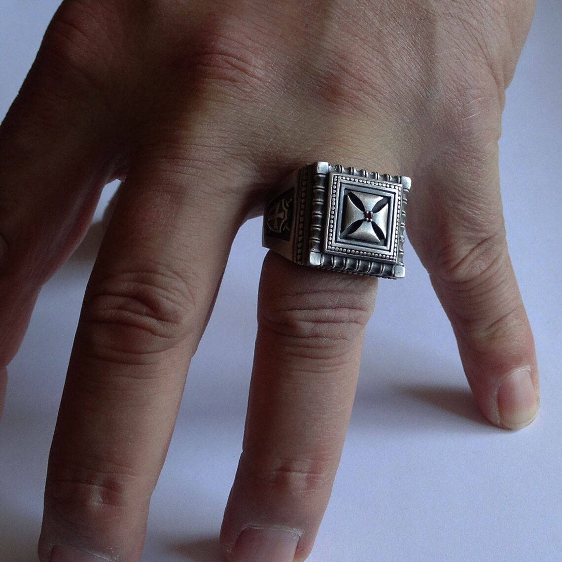 Exquisitely Heavy Handcrafted Sterling Silver 925 Ruby Natural | Etsy