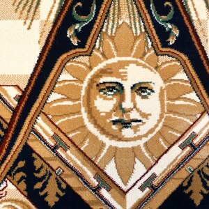 Past Master Masonic Woven Area Rug, Freemason Ring, Square and Compass ...