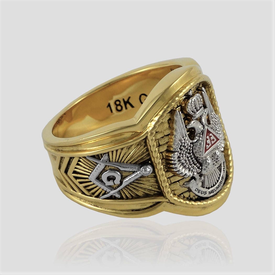 Scottish Rite 33 Degree Master Mason Masonic Ring White and | Etsy Canada