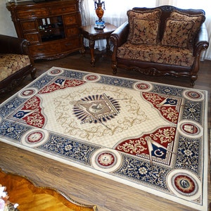 Masonic Lodge Area Rug 6'6"x9'6", Custom Freemason Design - Etsy