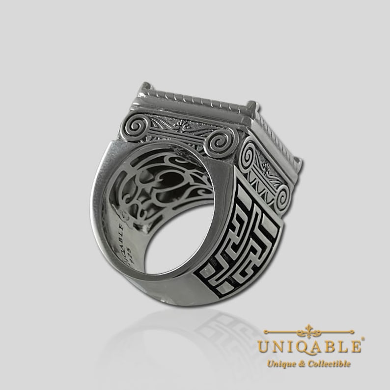 Handmade Sterling Silver Roman Eagle Ring: SPQR 18K Gold Plated ...