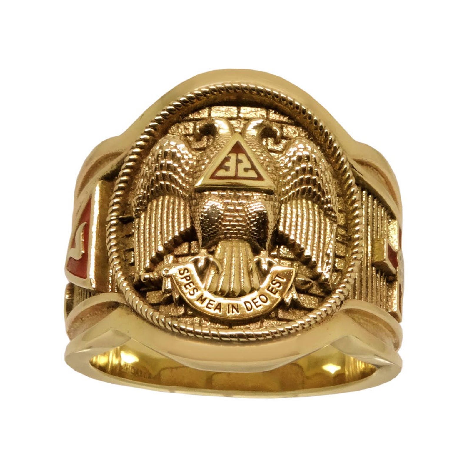 Scottish Rite 32 Degree Solid Gold 14K Masonic Freemason - Etsy