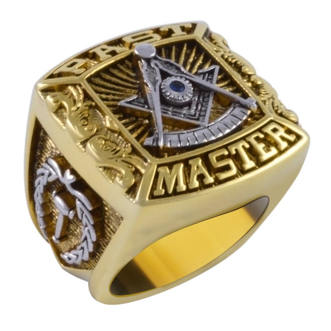 Sophisticated Past Master Masonic Ring – Distinctive Freemason Symbol ...