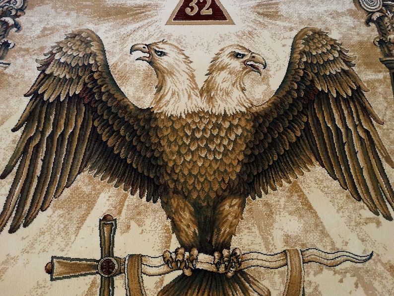 Scottish Rite Masonic Area Rug: 32nd Degree Freemason Design (6'6" X 9 ...