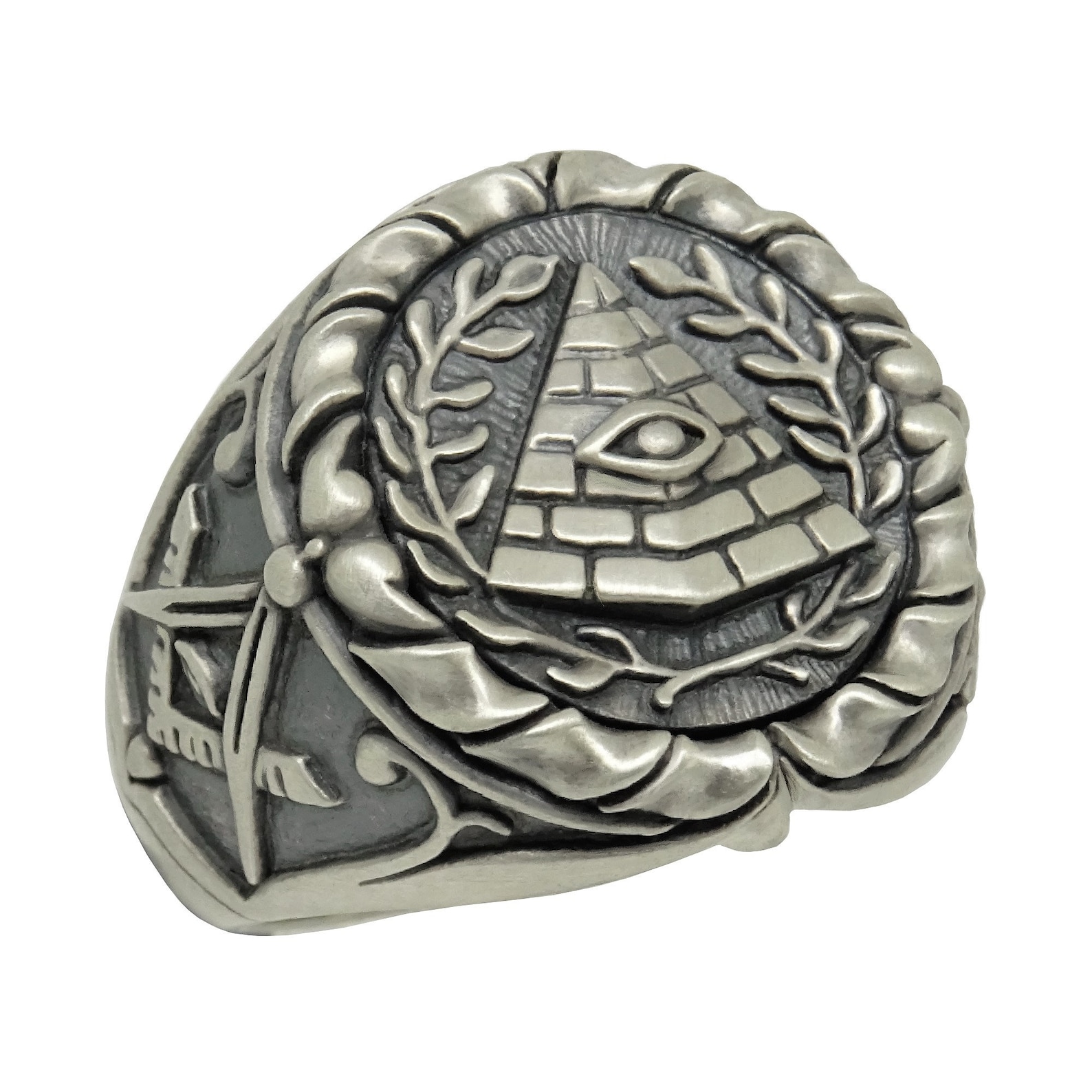 All Seeing Eye Pyramid Ring Masonic Ancient Mason Illuminati - Etsy