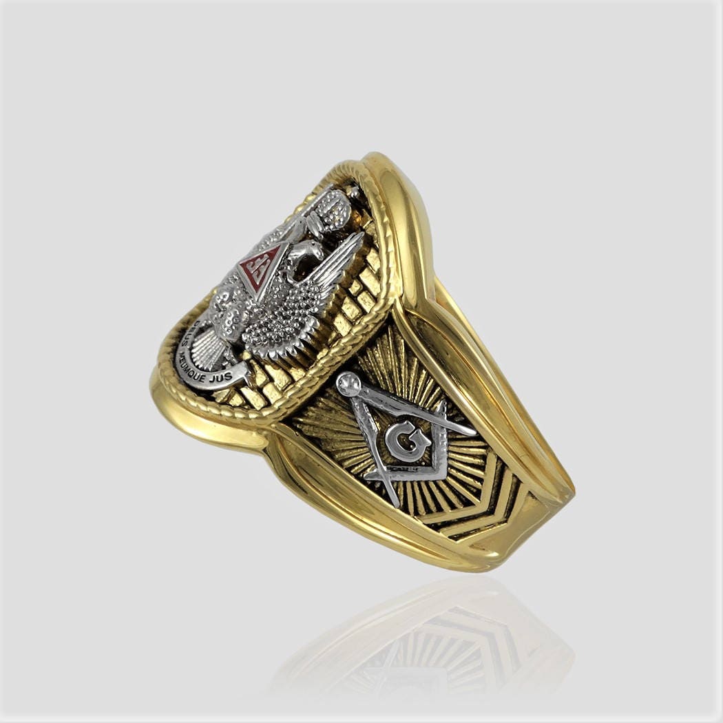 Scottish Rite 33 Degree Master Mason Masonic Ring White and - Etsy Canada