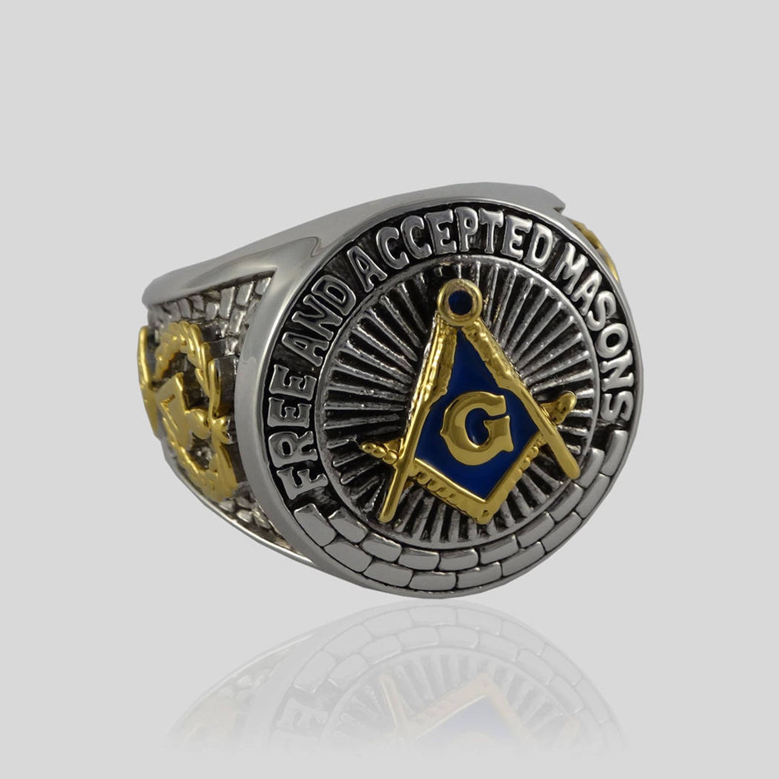 Square and Compass Masonic Blue Stone Free and Accepted Masons - Etsy