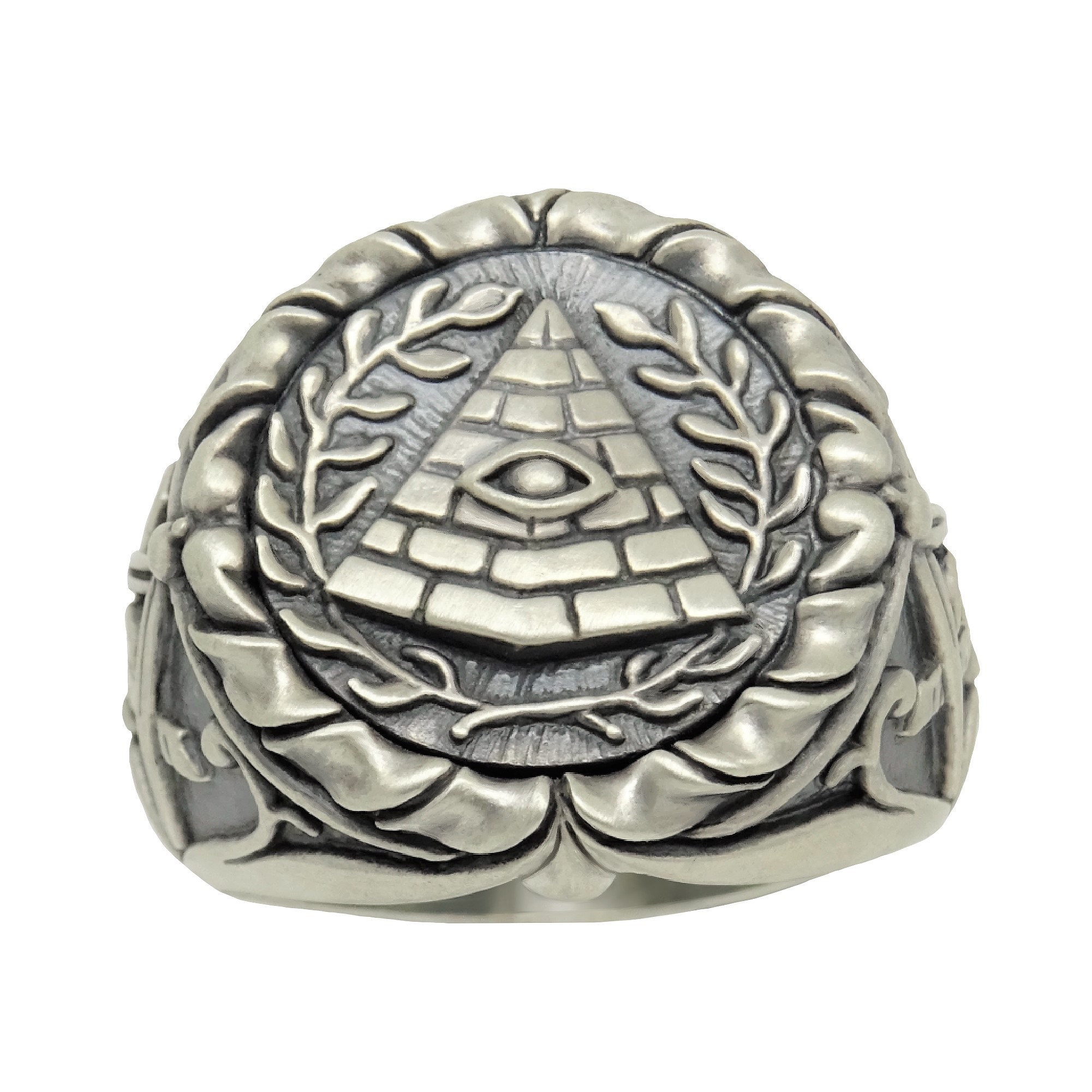 All Seeing Eye Pyramid Ring Masonic Ancient Mason Illuminati - Etsy