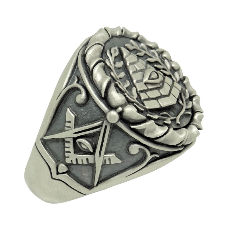 All Seeing Eye Pyramid Ring Masonic Ancient Mason Illuminati - Etsy