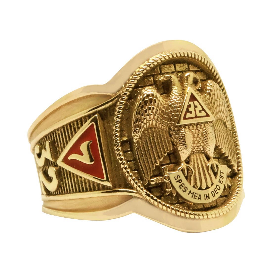 Scottish Rite 32 Degree Solid Gold 14K Masonic Freemason - Etsy
