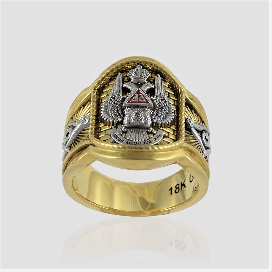 Scottish Rite 33 Degree Master Mason Masonic Ring White and | Etsy Canada