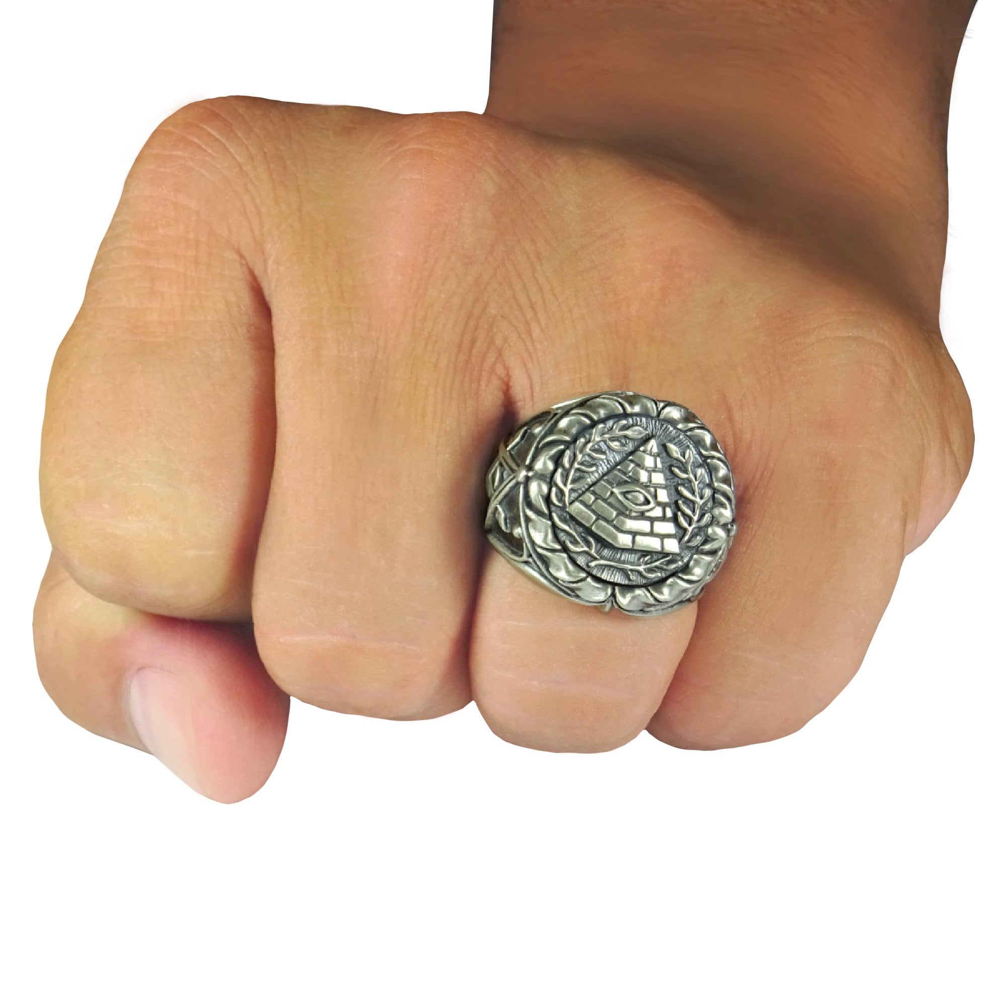 All Seeing Eye Pyramid Ring Masonic Ancient Mason Illuminati - Etsy