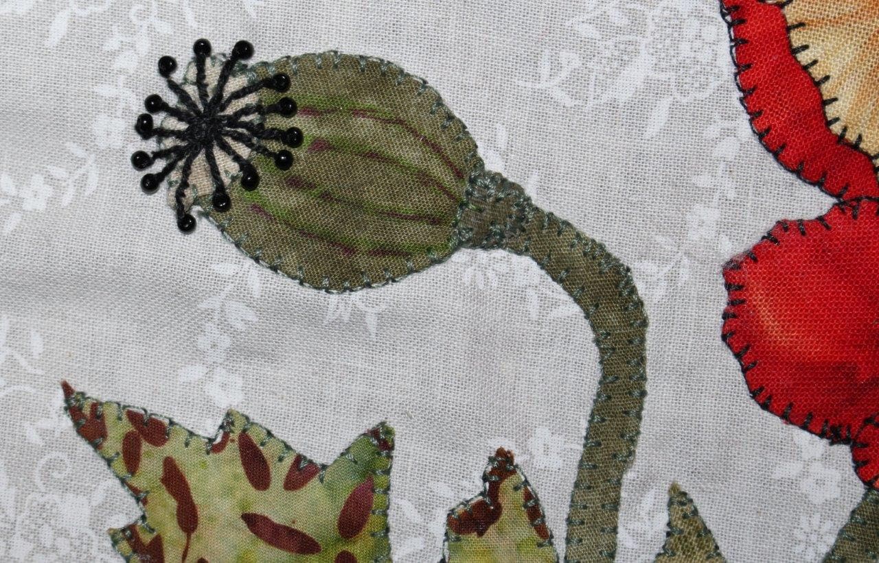 Poppy Appliqué Quilt Block - Etsy