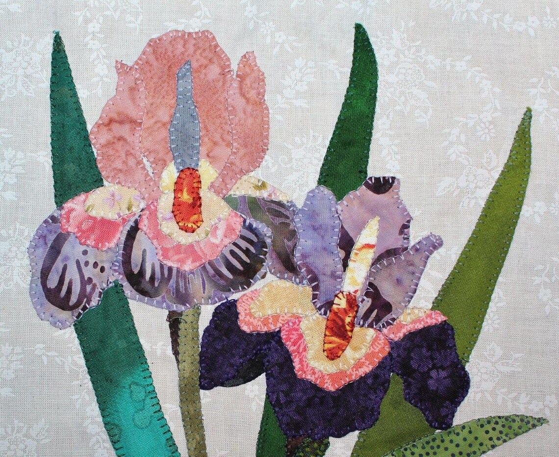 Irises Appliqué Block - Etsy