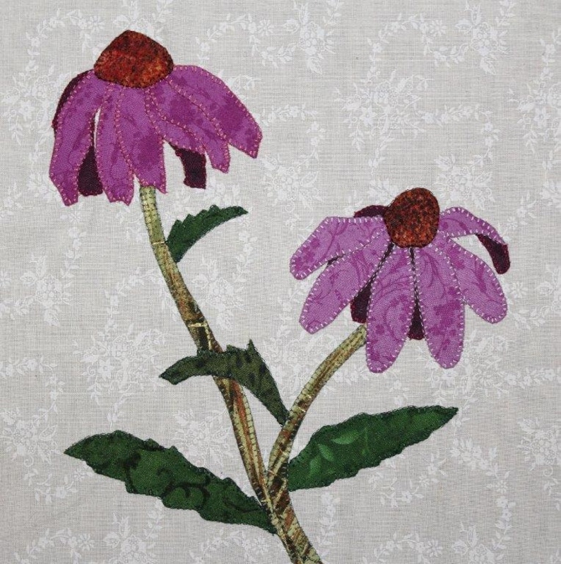 Coneflower Appliqué - Etsy
