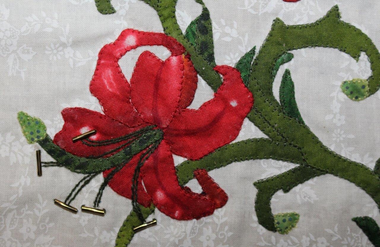 Lily Appliqué Block for the Buoyant Blossoms BOM Collection - Etsy