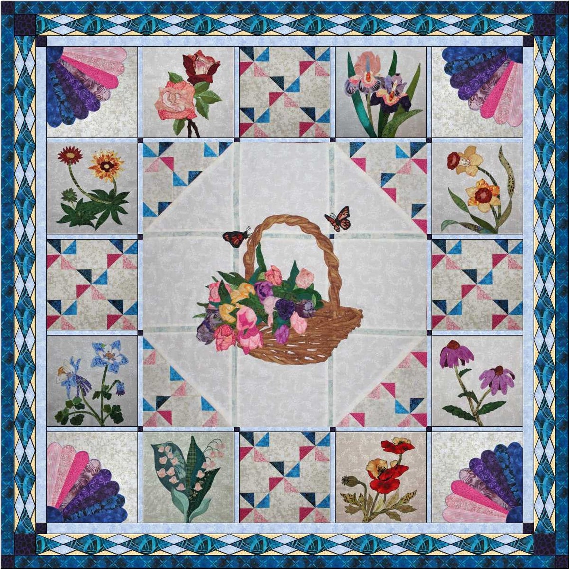 Buoyant Blossoms Wall Hanging BORDERS - Etsy