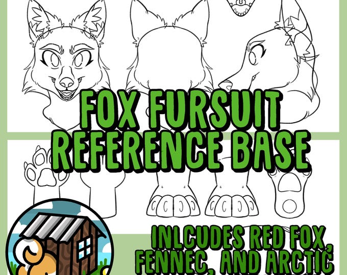Fox Fursuit Partial Reference Sheet Base - Etsy