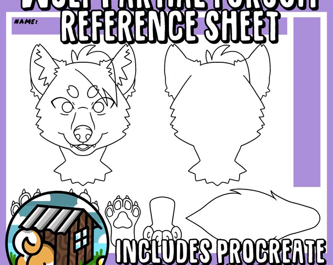 Wolf Partial Fursuit Reference Sheet - Etsy