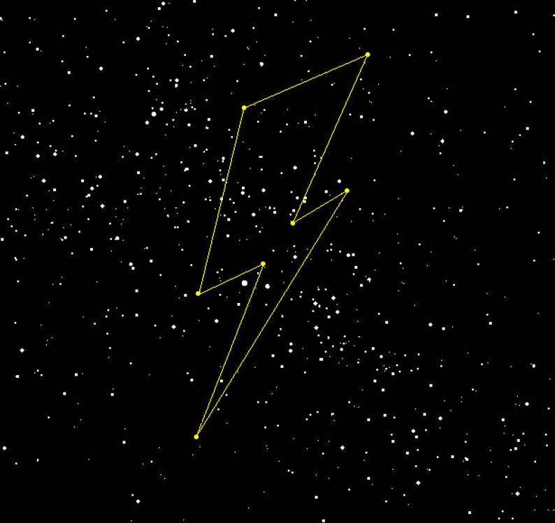 David Bowie's Constellation With Lightning Bolt - Etsy