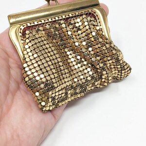 Vintage Glittery Gold Tone Mesh Change Purse - Etsy