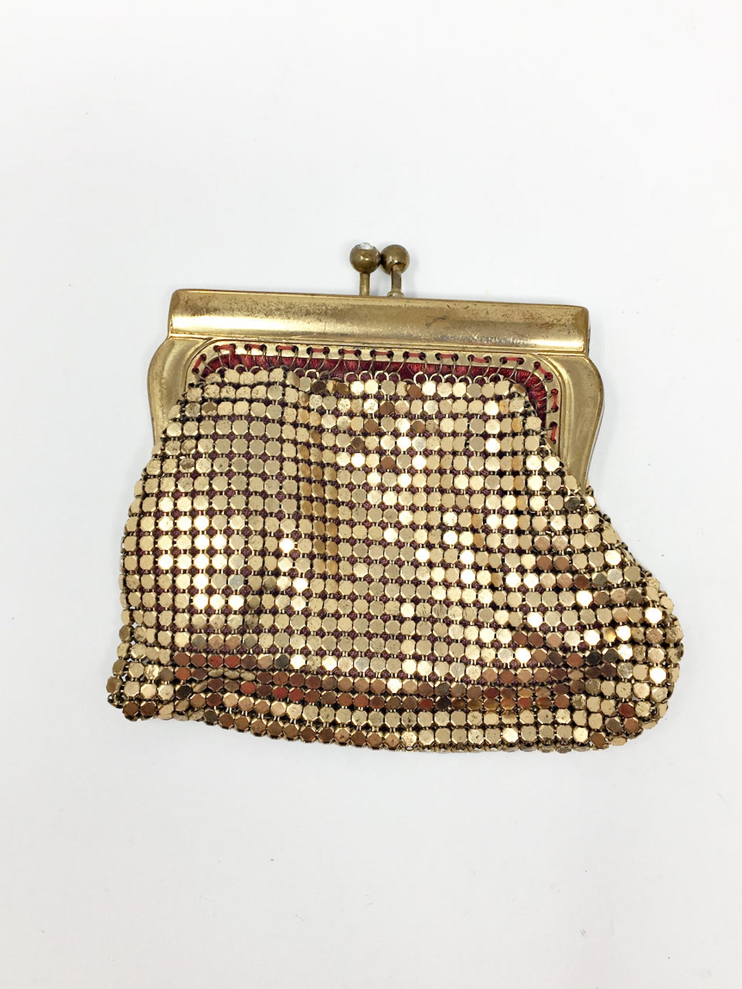 Vintage Glittery Gold Tone Mesh Change Purse - Etsy