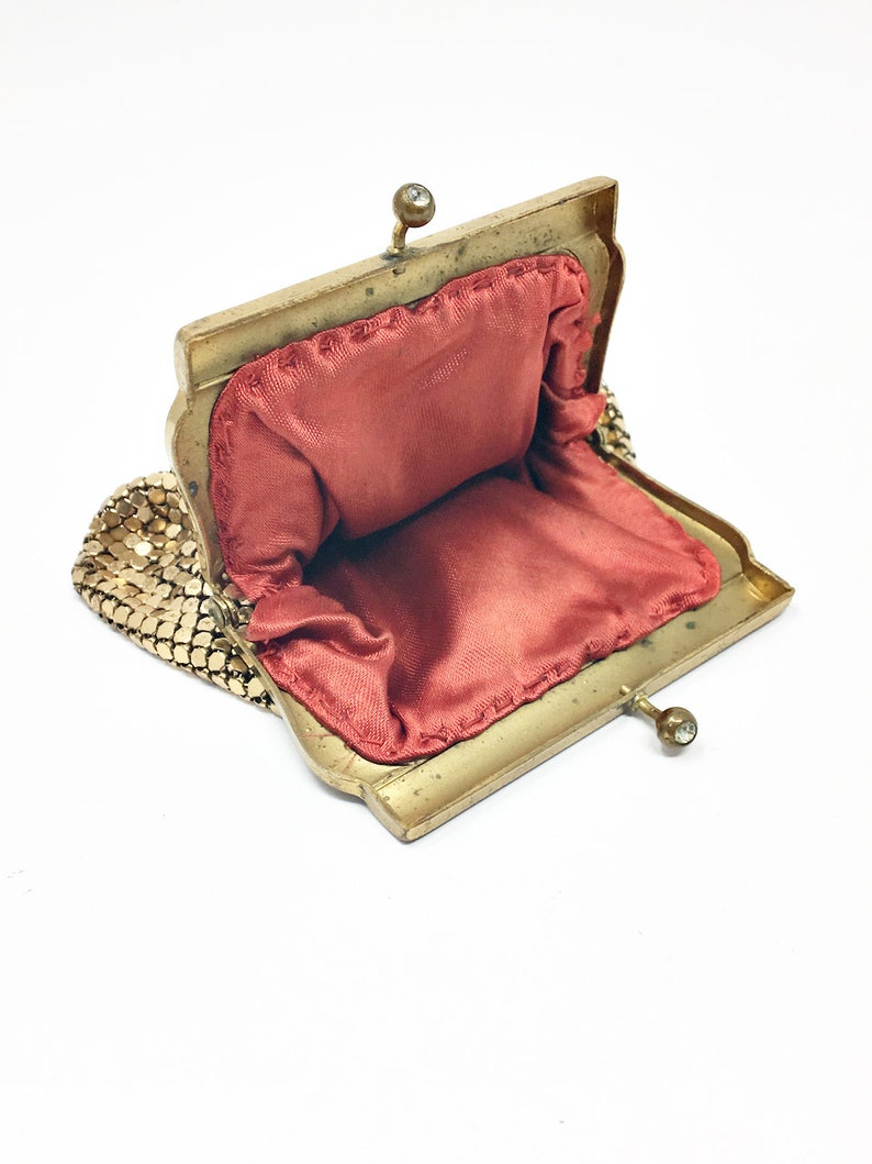 Vintage Glittery Gold Tone Mesh Change Purse - Etsy