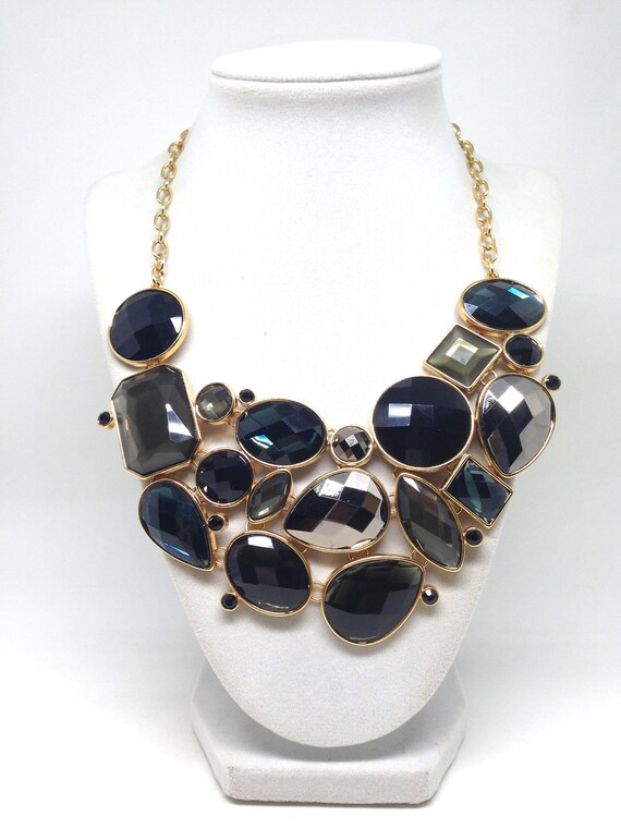 Vintage blue mirrored glass - Gem