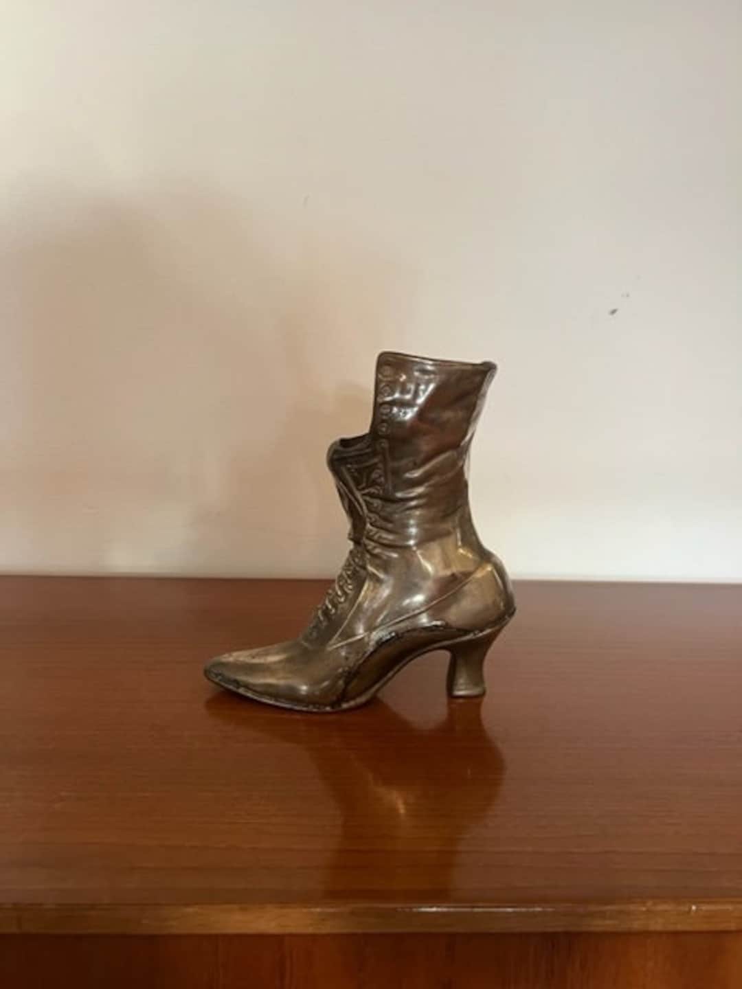 Vintage Brass Boot / Elegant / Shoe - Etsy
