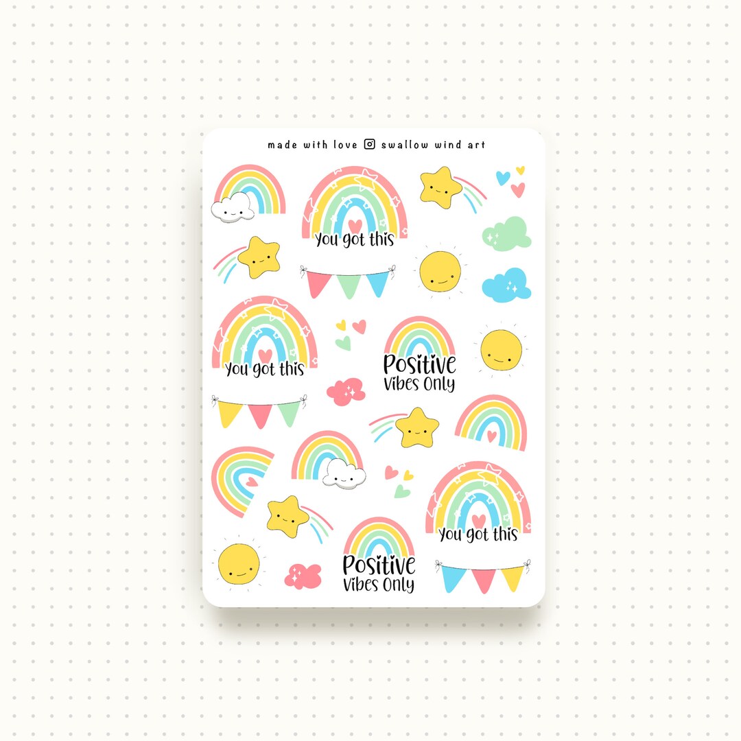 Affirmation Sticker Sheet, Motivational Planner Stickers - Etsy
