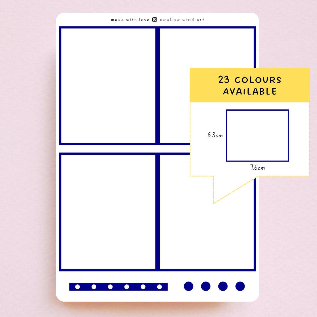 Colour Planner Boxes Sticker Sheets Extra Large, Journal Stickers ...