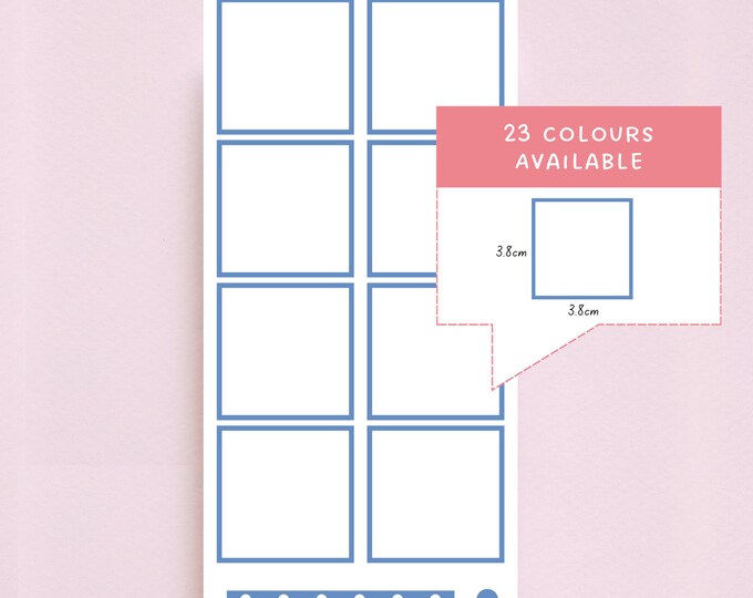 Blank Box Strip Planner Stickers Planner Stickers Labels for Diaries ...