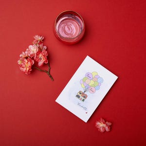 Farewell Card | Balloon House Farewell Card | Goodbye Card | New Job ...