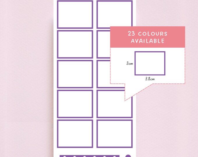 Blank Box Strip Planner Stickers Planner Stickers Labels for Diaries ...