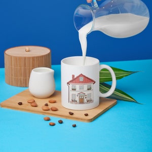 Cosy Cottage Sticker, Red Roof Home Sticker, Cute House Sticker ...