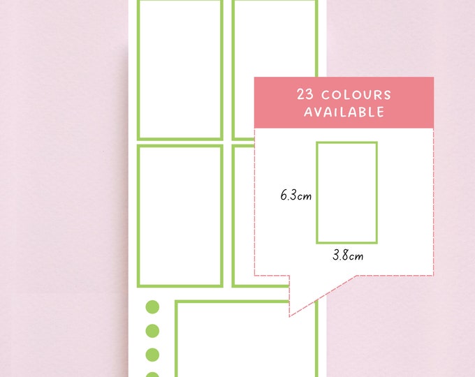 Blank Box Strip Planner Stickers Planner Stickers Labels for Diaries ...