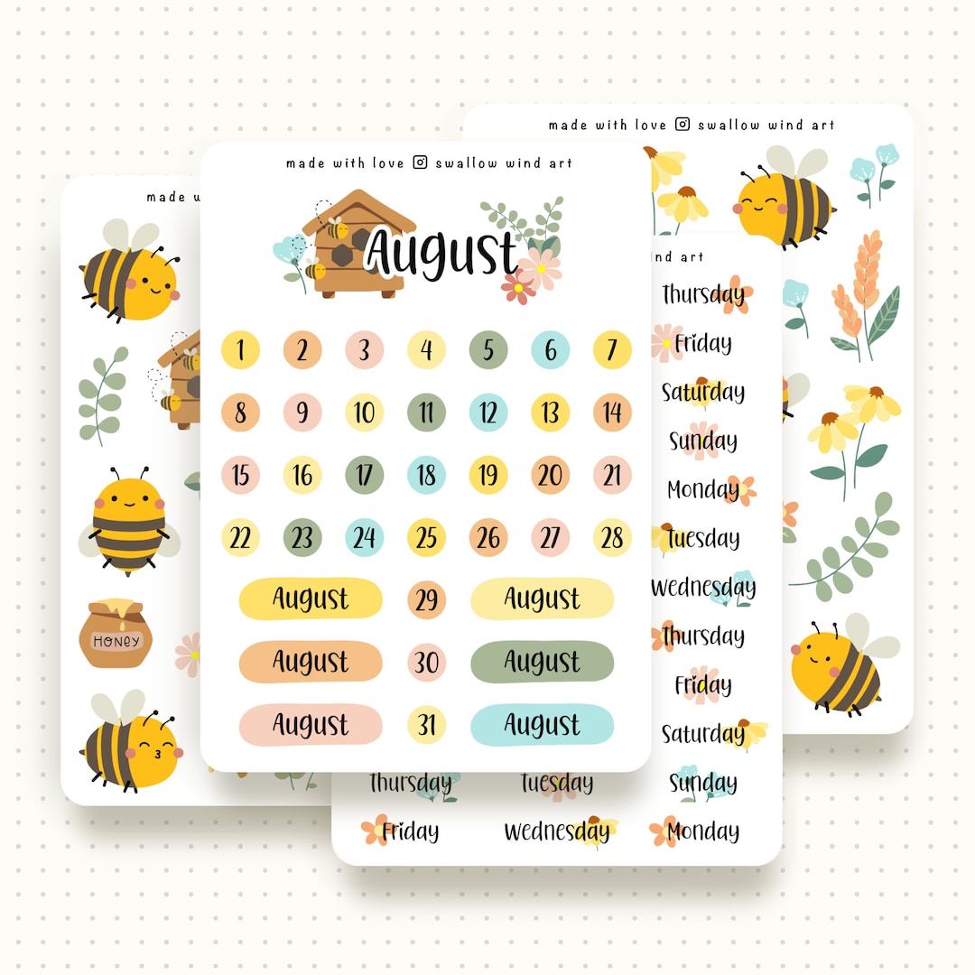 Monthly Journal Sticker Kit for Planner, Journal, and Calendar ...