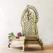Majestic Brass Throne Handcrafted With an Exquisite Temple Frame ...