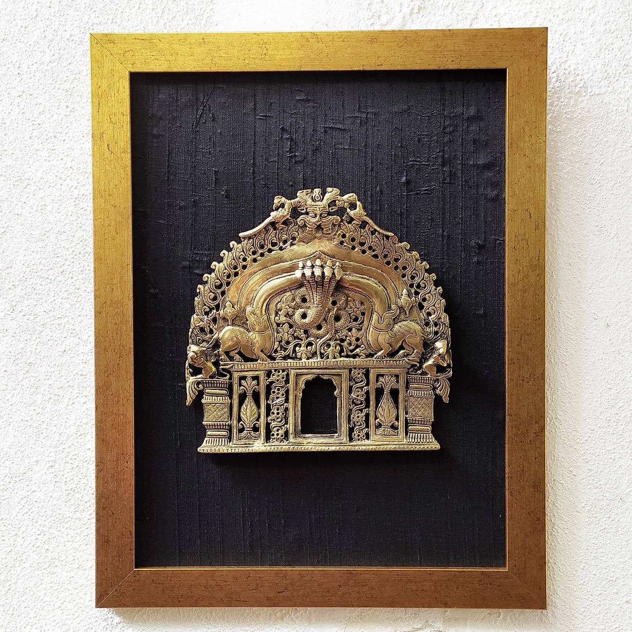Magnificent Brass Temple Prabhavali With Mythical Yali & - Etsy