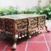 Vintage Brass Square Chowki Stool With Brass Ghungroos - Etsy
