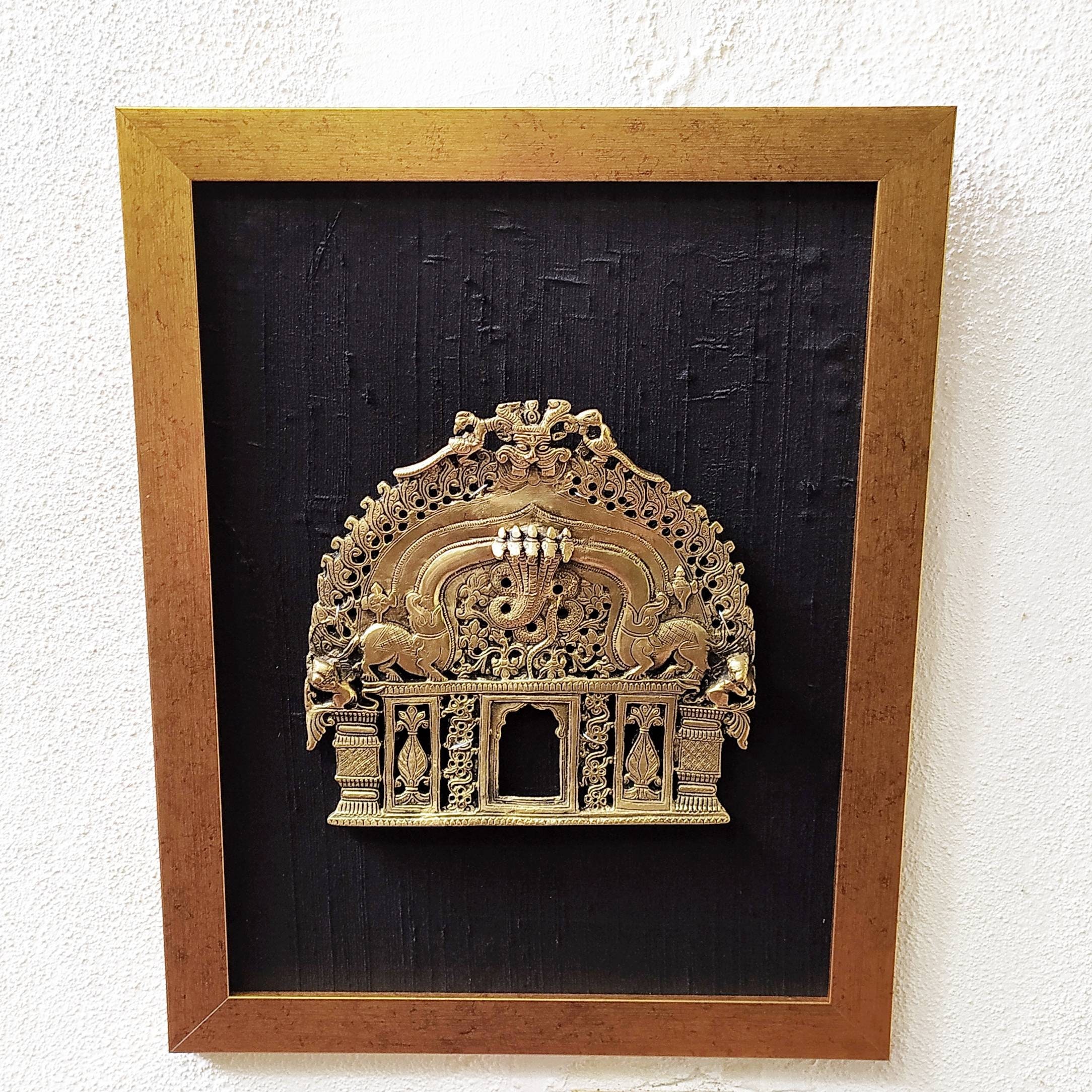 Magnificent Brass Temple Prabhavali With Mythical Yali & - Etsy