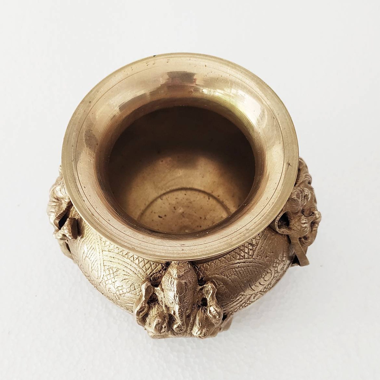 Divine Brass Lota Vessel Depicting 4 Hindu Gods Ganesha | Etsy