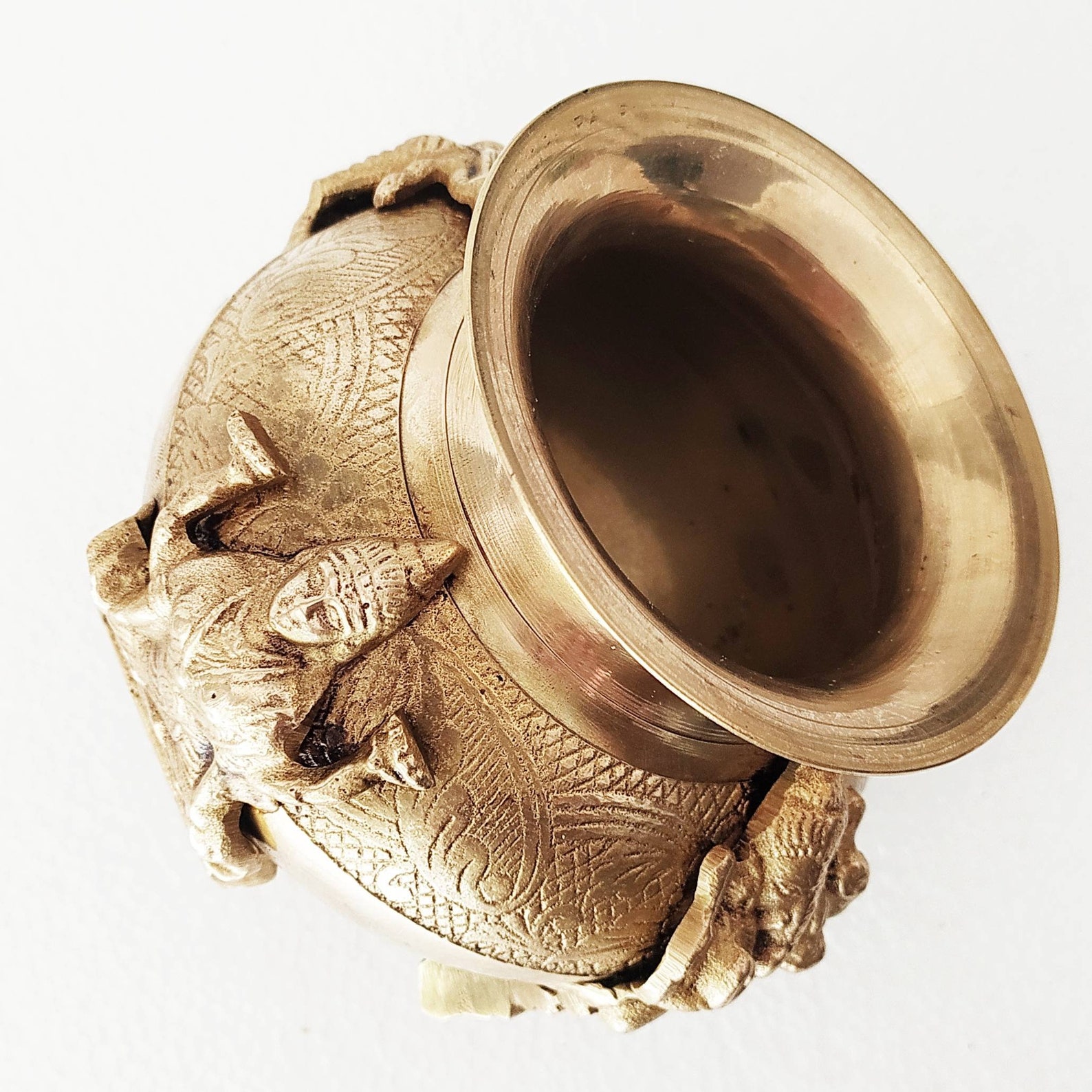 Divine Brass Lota Vessel Depicting 4 Hindu Gods Ganesha | Etsy