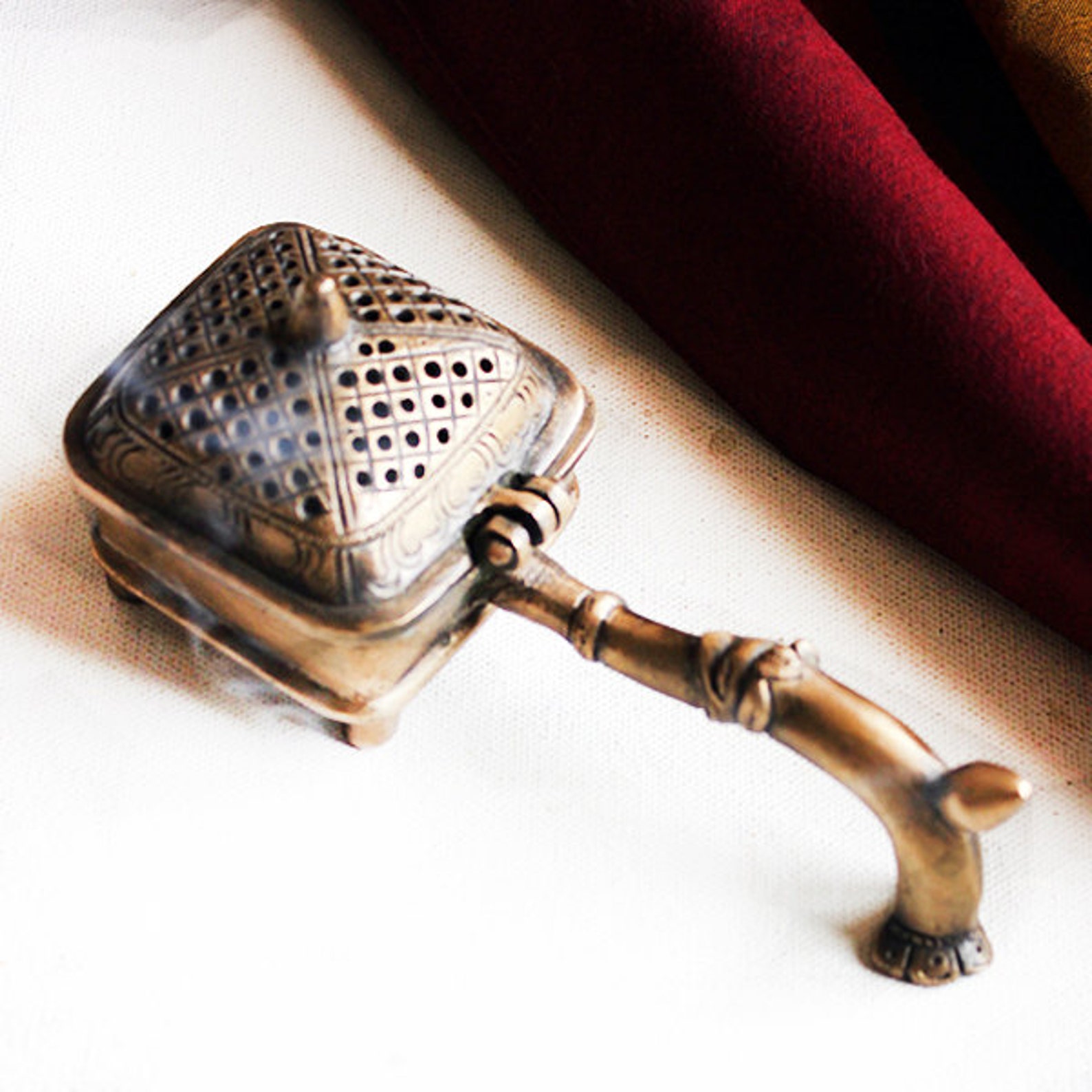 Vintage Brass Incense Burner Incense Holder With Handle - Etsy