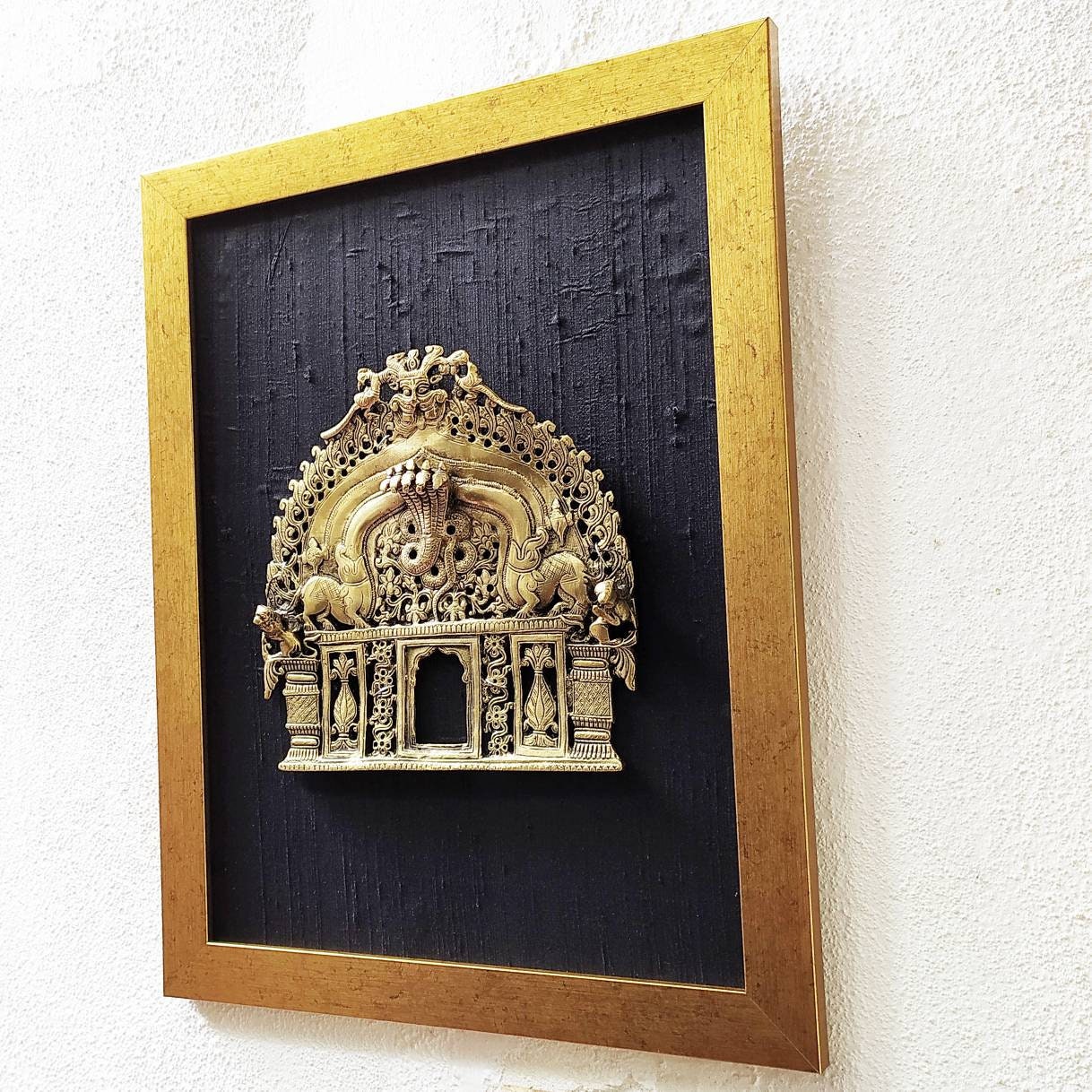 Magnificent Brass Temple Prabhavali With Mythical Yali & - Etsy