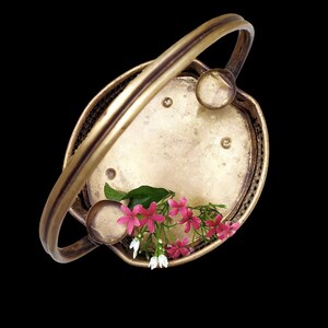 Pooja Sajja Vintage Brass Flower Basket, Prayer Basket, L 23x W 21 X Ht ...