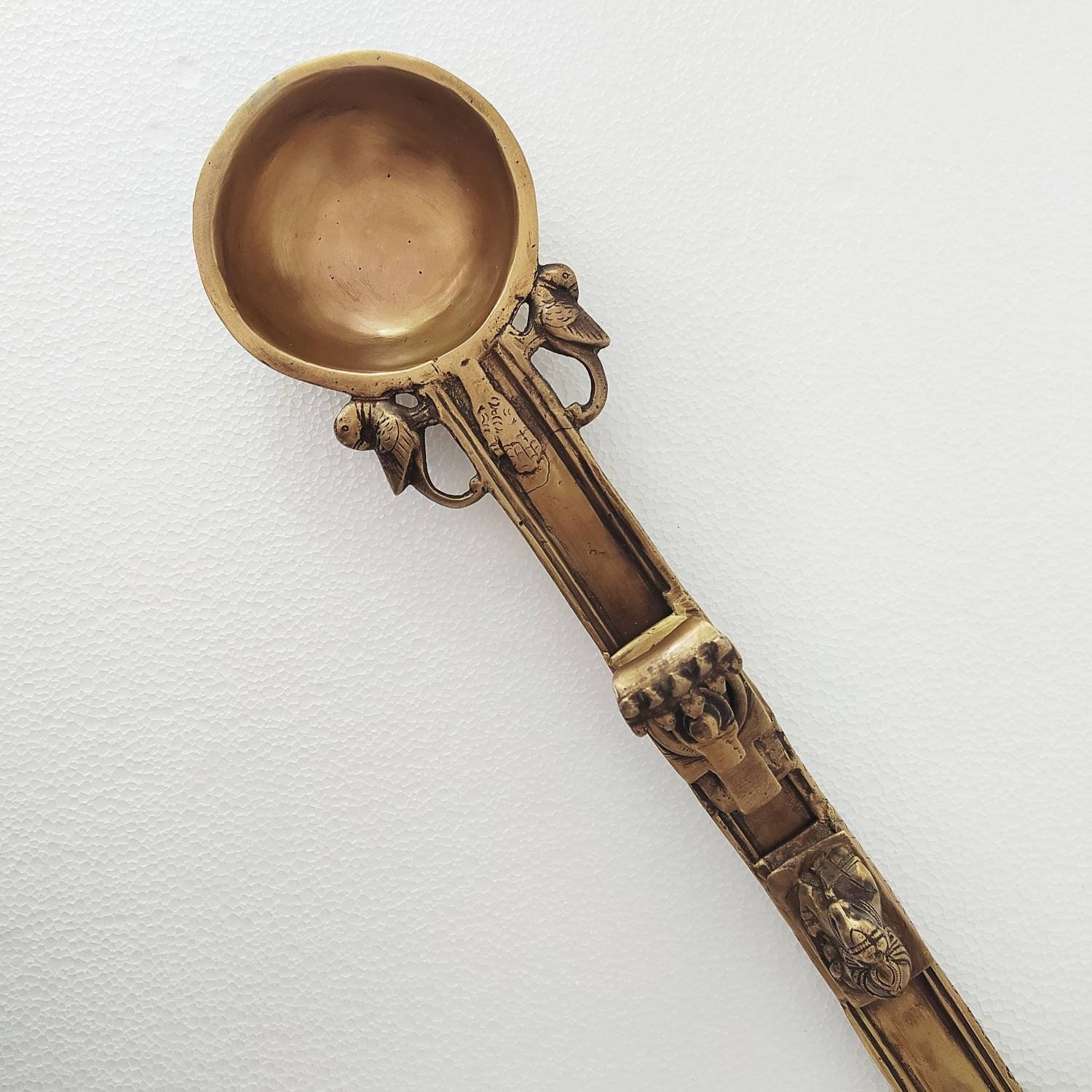 Majestic Brass Ritual Spoon or Uddharani With Nandi and Shiva - Etsy UK
